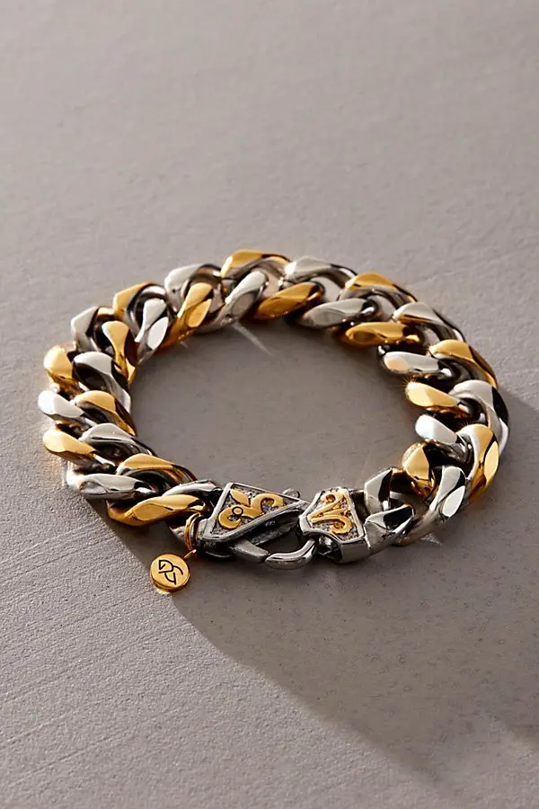 ATELIER CG Handmade Stainless Steel Curb Chain Bracelet