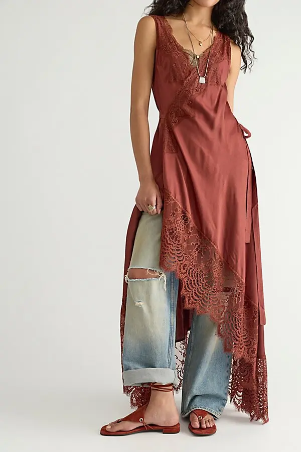 Jeffrey Campbell Indio Wrap Sandals - Rust Suede
