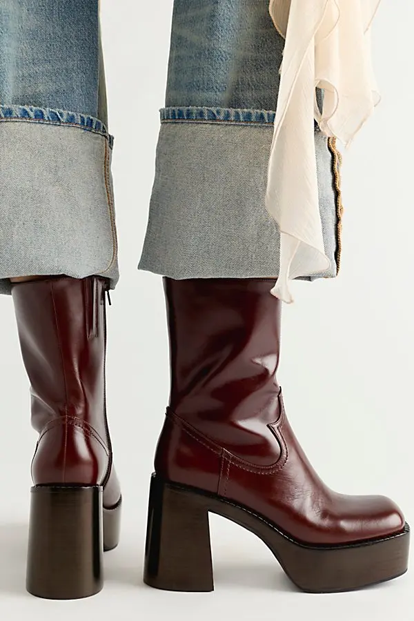 Jeffrey Campbell Empire Platform Boots - Brown