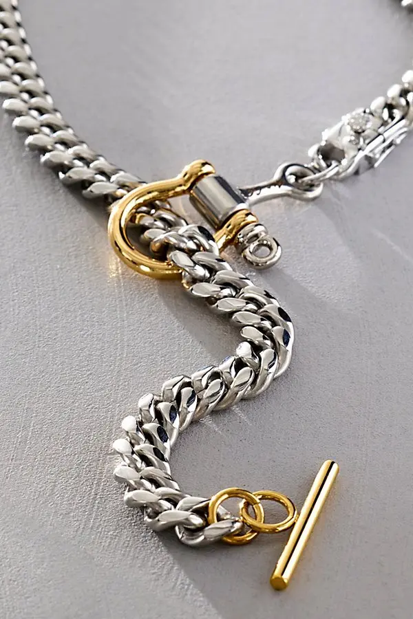 ATELIER CG Easton Chunky Chain Lariat Necklace