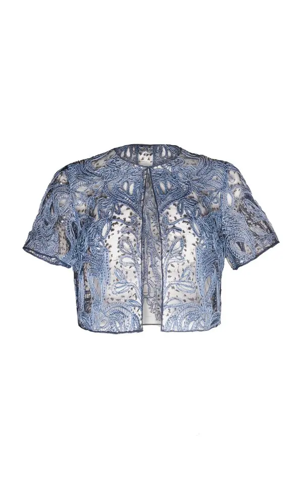 Naeem Khan Raffia Bolero