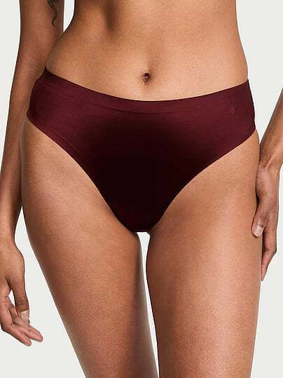 Victoria's Secret No-show Snake Jacquard Mid-rise Thong Panty - Brown