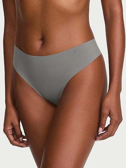 Victoria's Secret No-show Mid-rise Thong Panty - Grey