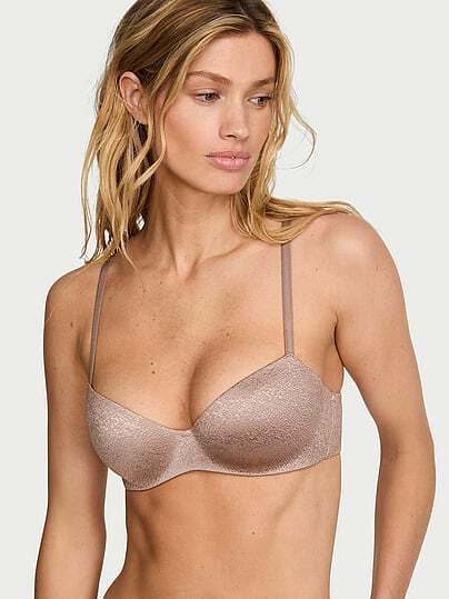 Victoria's Secret Body Victoria Flexfactor Lightly Lined Balconette Bra - Brown