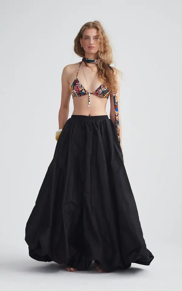 DAR ZÉRO STUDIO Exclusive Tech-silk Bubble Maxi Skirt