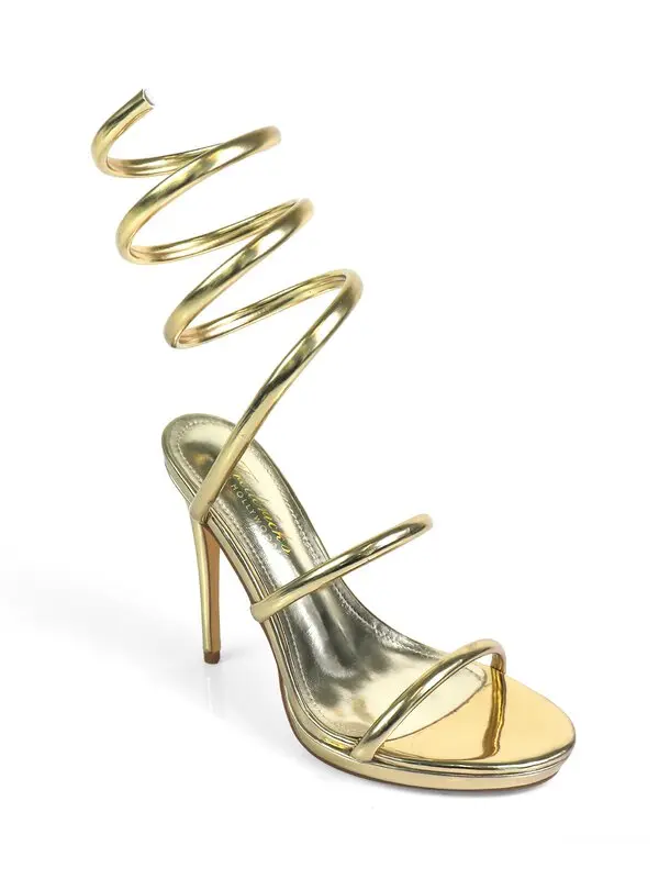 Frederick's Of Hollywood Sabine Round Toe High Heel Sandals