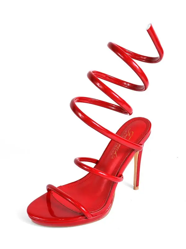 Frederick's Of Hollywood Sabine Round Toe Heel - Red