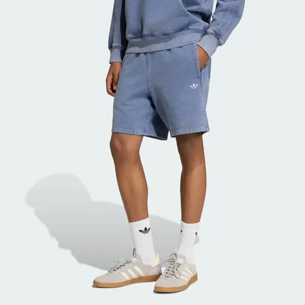 Adidas Trefoil Essentials Washed 7-inch Fleece Shorts Xs 7