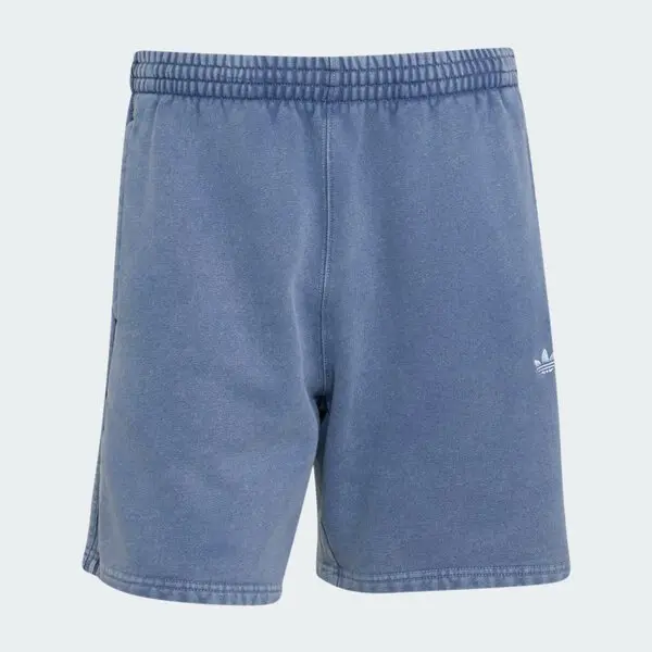 Adidas Originals Trefoil Essentials Washed Fleece Shorts - Dark Blue