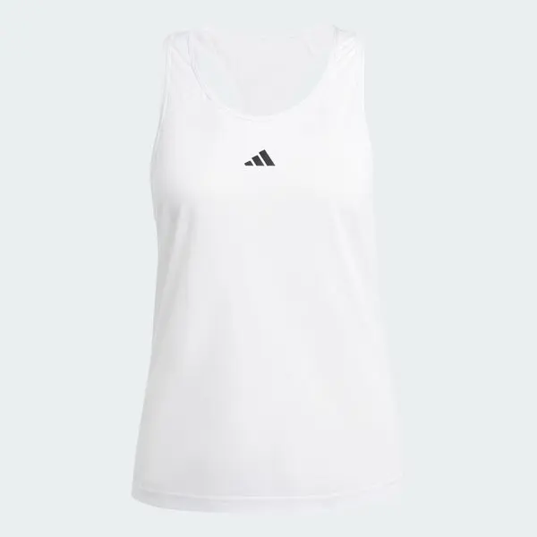 Adidas Train Essentials Minimal Branding Racerback Tank Top - White