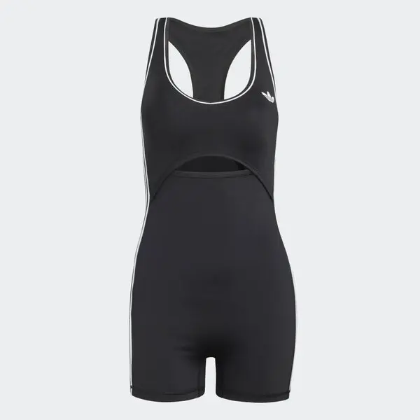 Adidas Originals Sport Bodysuit With Piping And Cut-out Detail - Black