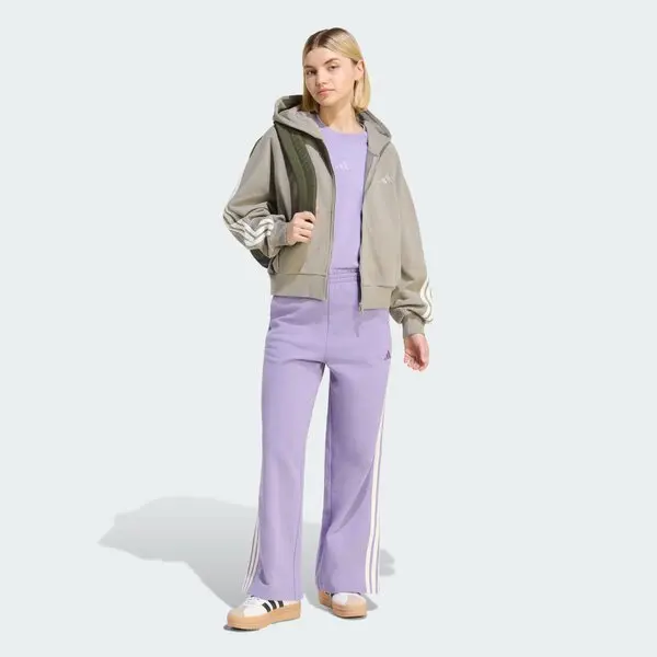 Adidas 3-stripes Wide Leg Pants - Magic Lilac