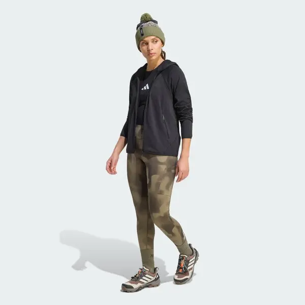 Adidas Terrex Xperior Climawarm+ Ventknit Fleece Hooded Jacket - Black