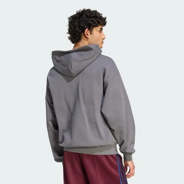 Adidas Kit Small Logo Full-zip Hoodie - Grey Five