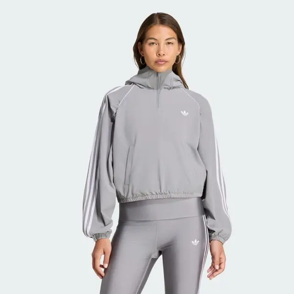 Adidas Originals Sport Coverup With Hood And Zip - Grey Three
