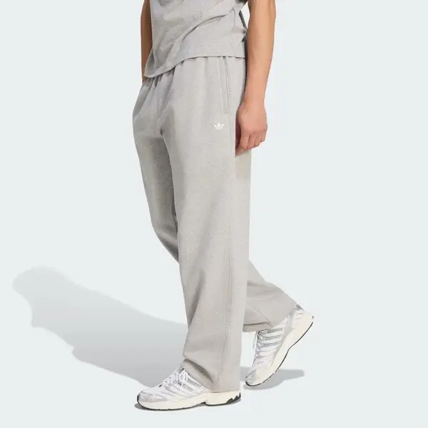 Adidas Trefoil Essentials Open Hem Pants Grey