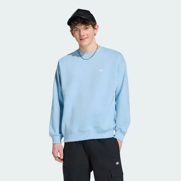 Adidas Trefoil Essentials Loose Crew Sweatshirt Blue