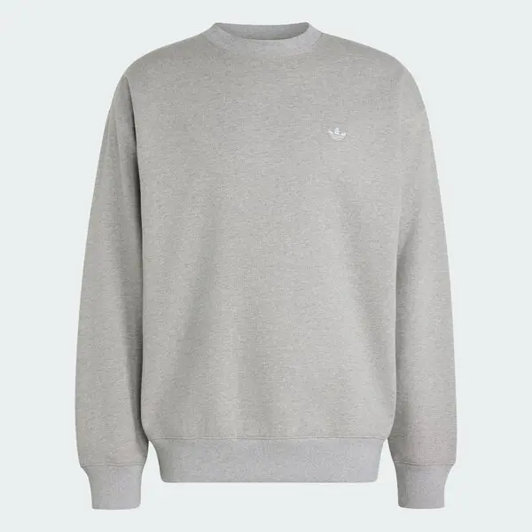 Adidas Trefoil Essentials Loose Crew Sweatshirt - Medium Grey Heather