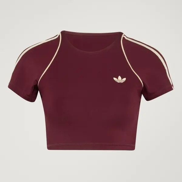 Adidas Originals Sport Superstar Bra Tee - Maroon