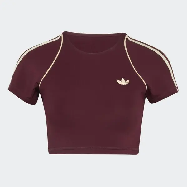 Adidas Originals Sport Superstar Bra Tee - Maroon