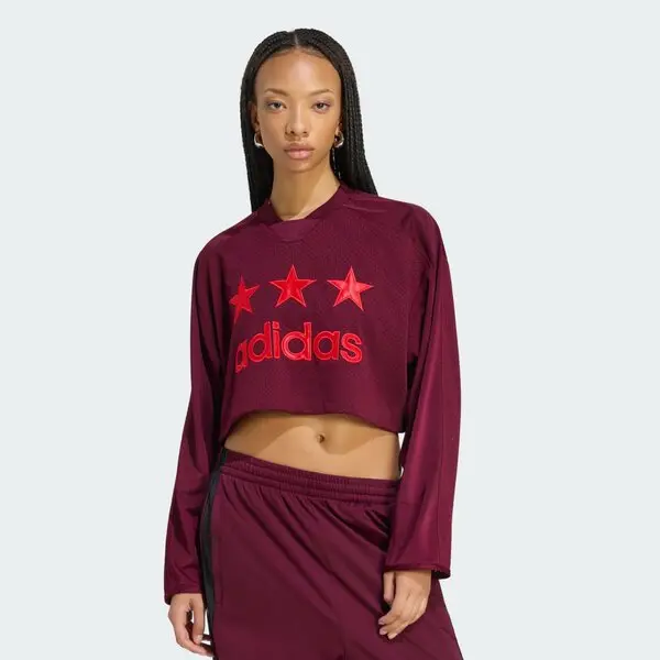 Adidas Cropped Fem Hockey Jersey - Maroon