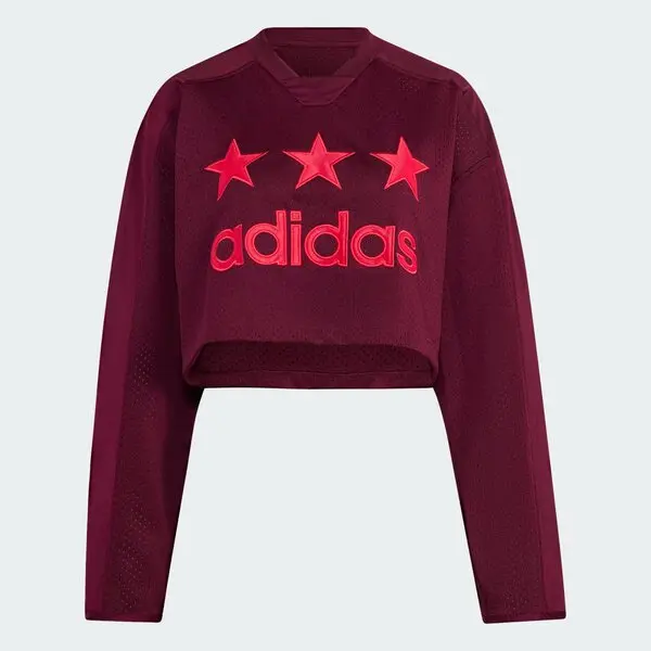 Adidas Cropped Fem Hockey Jersey - Maroon