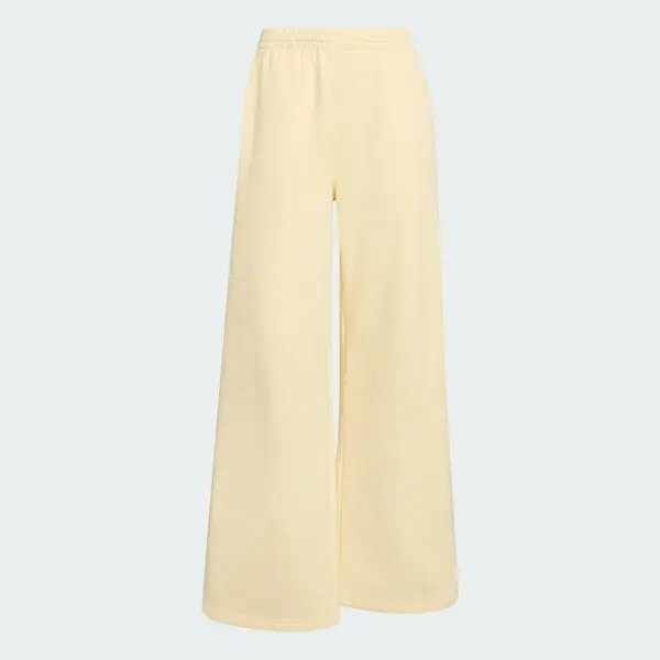 Adidas Essentials Wide Leg Fleece Pants - Warm Vanilla
