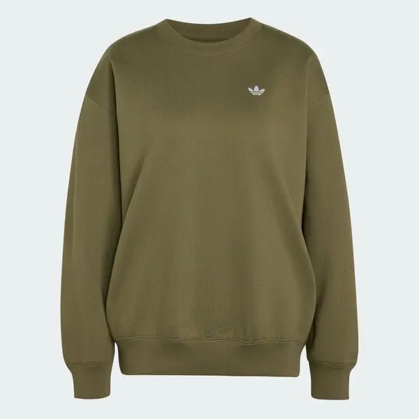 Adidas Essentials Long Fleece Oversized Hoodie - Olive Strata