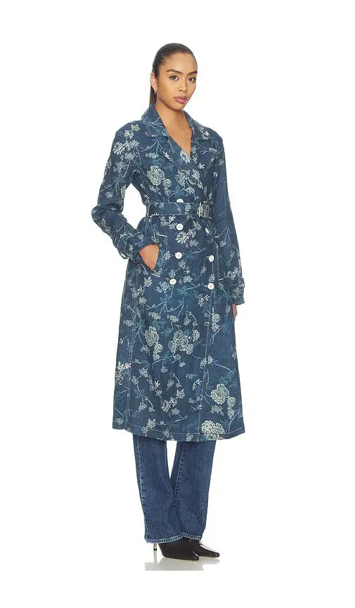 L'Agence Bradley Linen Trench Coat