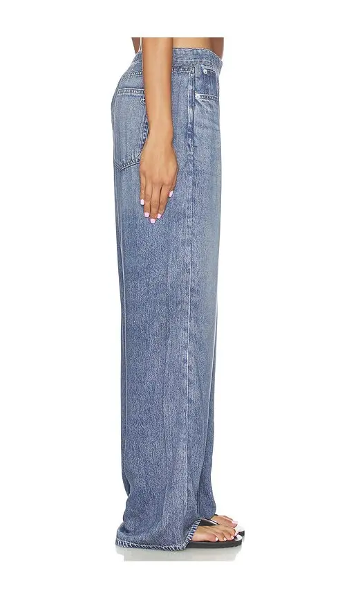 Rag & Bone Slink Wide Leg Pull On Jeans - Blue