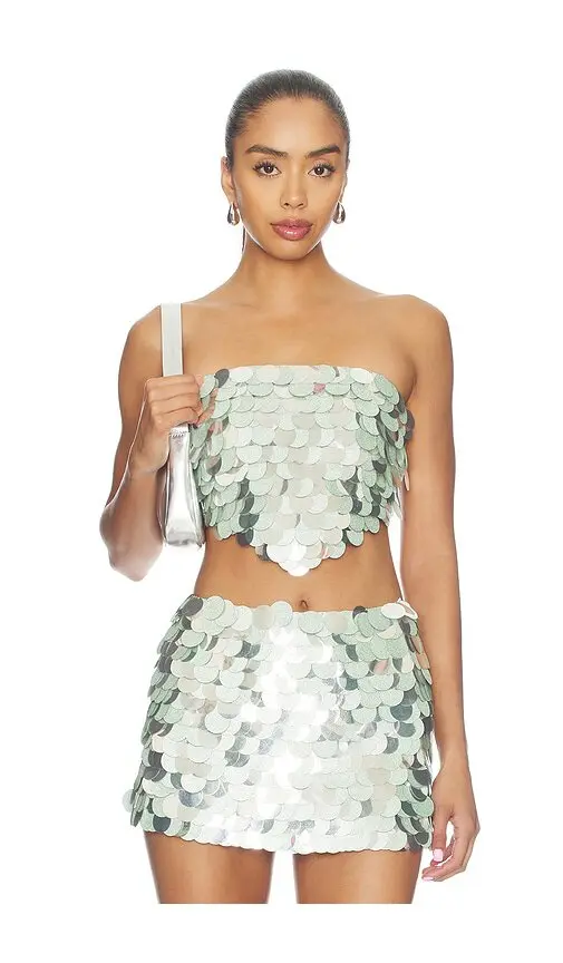 Retrofete Maeva Sequin Top - Green