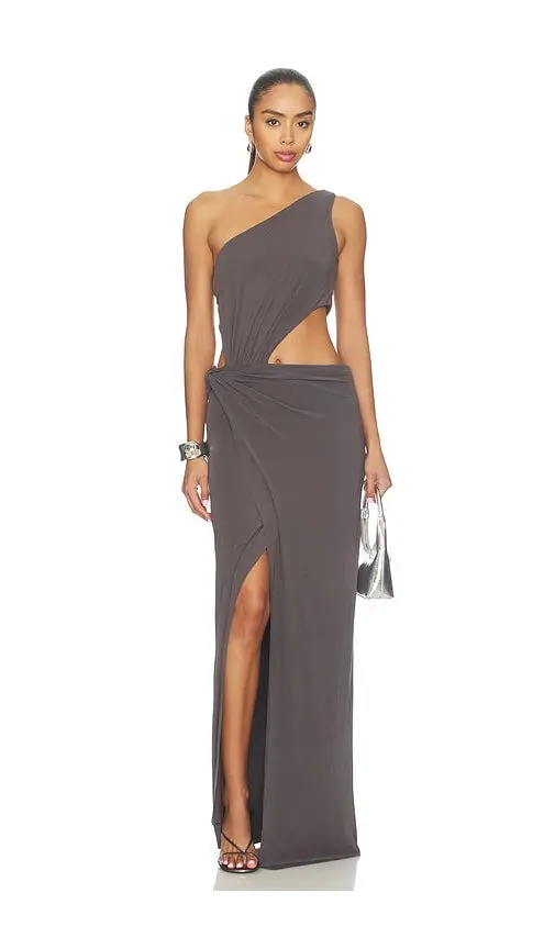 SNDYS. Orla Maxi Dress - Charcoal