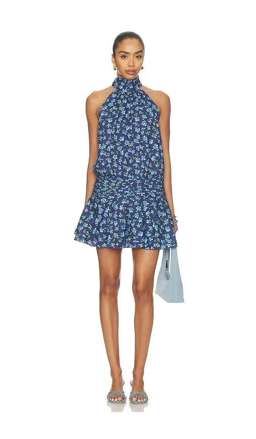 SISTER NY Piper Romper With Attached Scarf - Blue