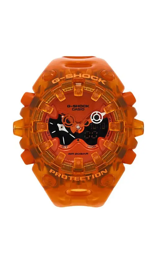 G-Shock Digital Watch With Buckle Closure And Water Resistance - Orange