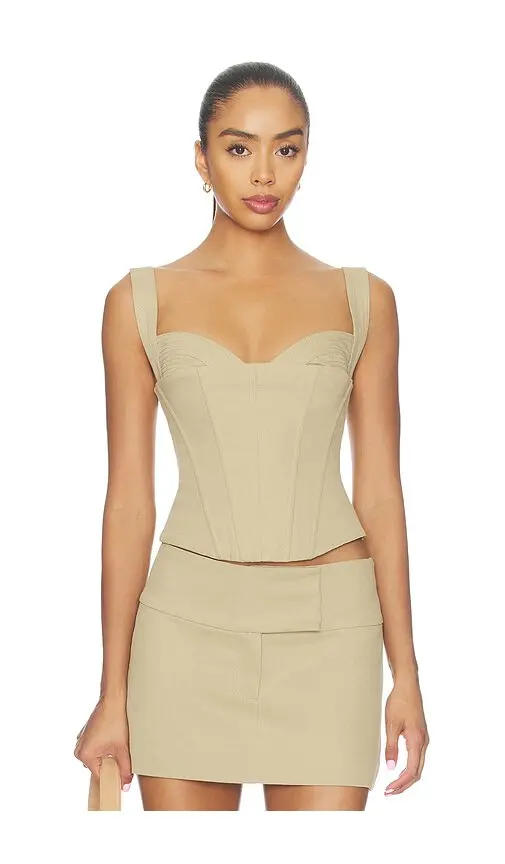 Cult Gaia Oren Top A Structured Corset Bodice With Hidden Zip Closure