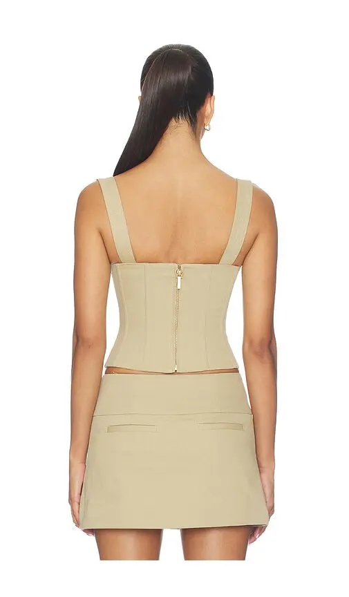Cult Gaia Oren Top A Structured Corset Bodice With Hidden Zip Closure