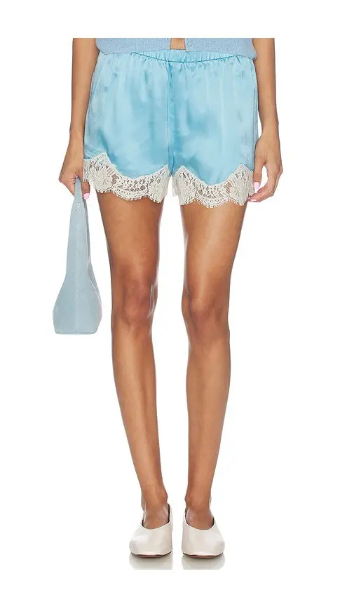 Cami Nyc Anora Short With Lace Trim - Blue