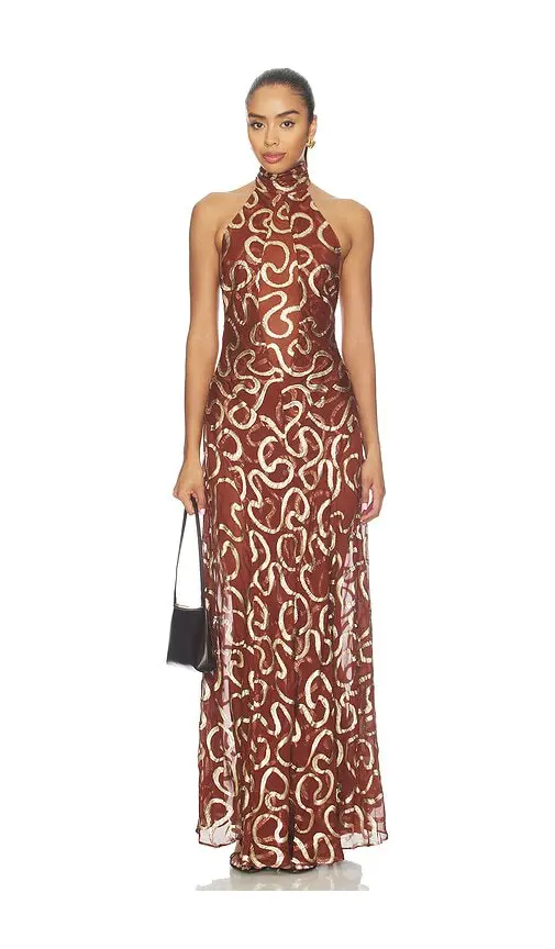 Delfi Sahara Halterneck Maxi Dress