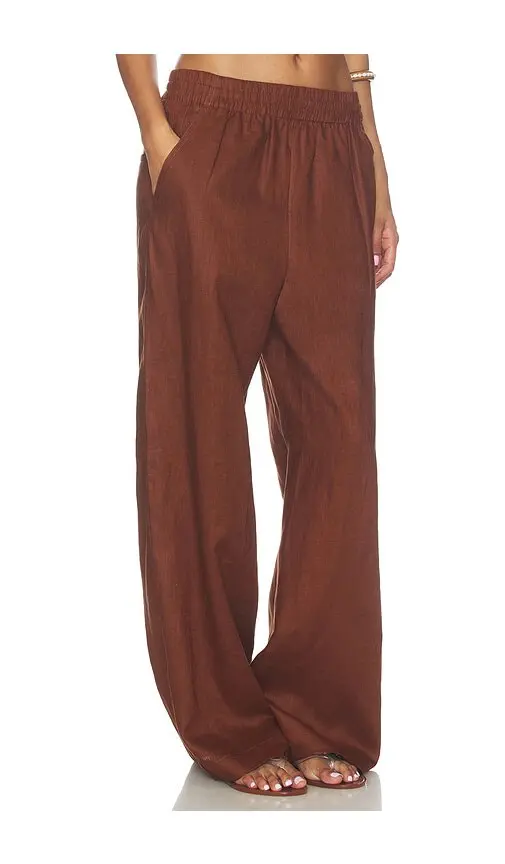 A.L.C. Tyler Wide Leg Linen Trousers