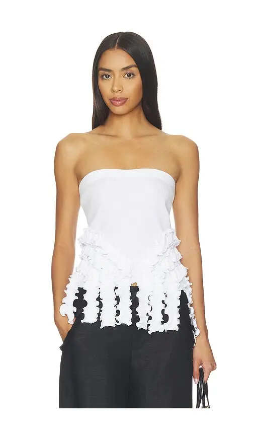 OPERASPORT Cara Seamless Top With Ruffle Trim