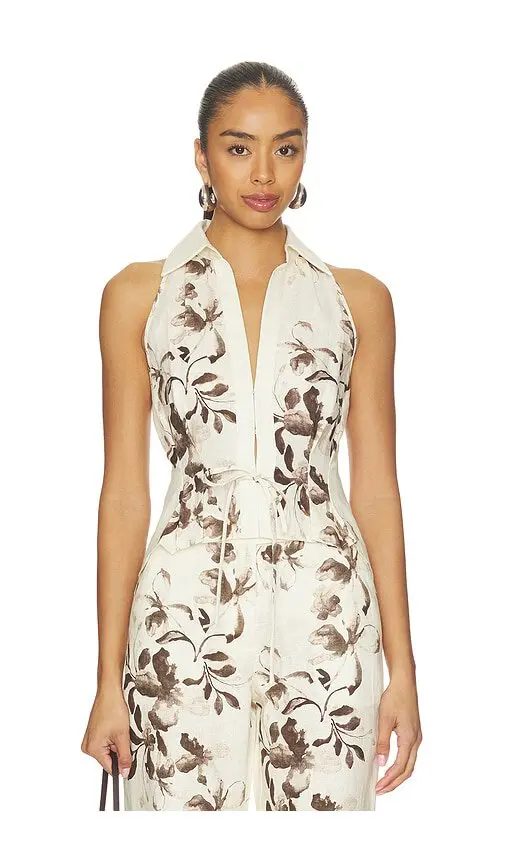 HEVRON Sloan Vest - Cream