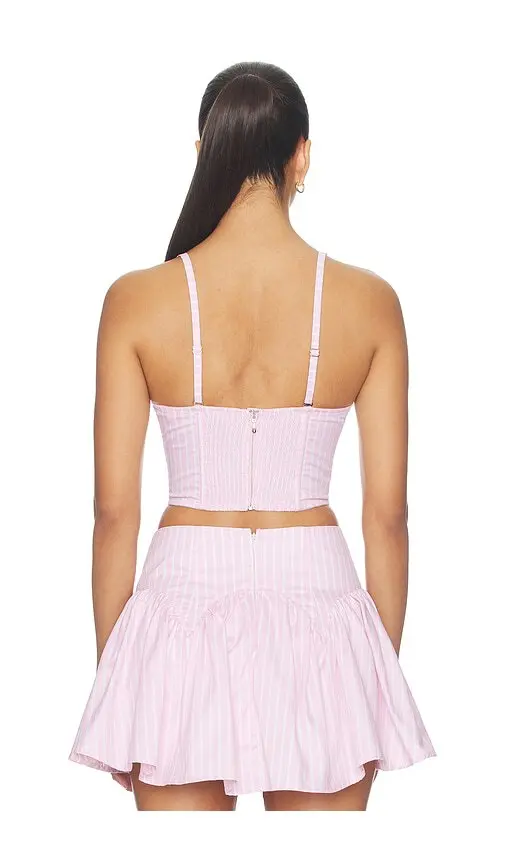 FLEUR DU MAL Poplin Cropped Hamptons Bustier