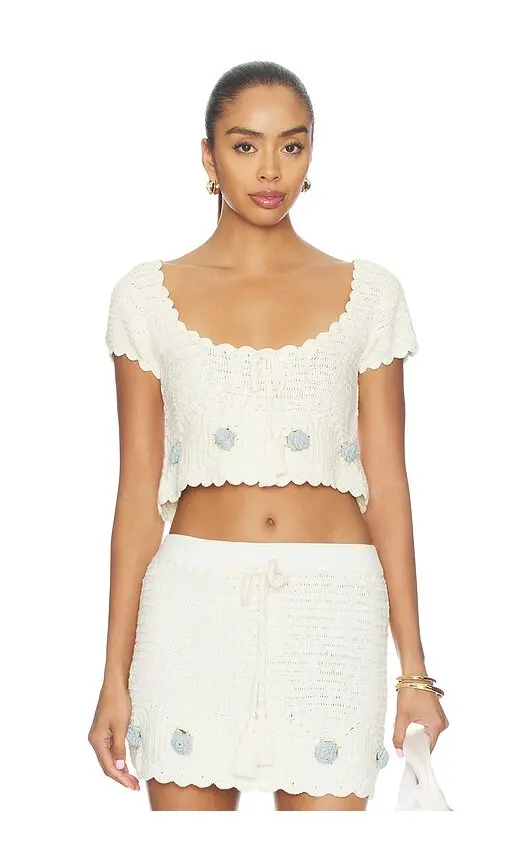 For Love & Lemons Lara Crochet Top