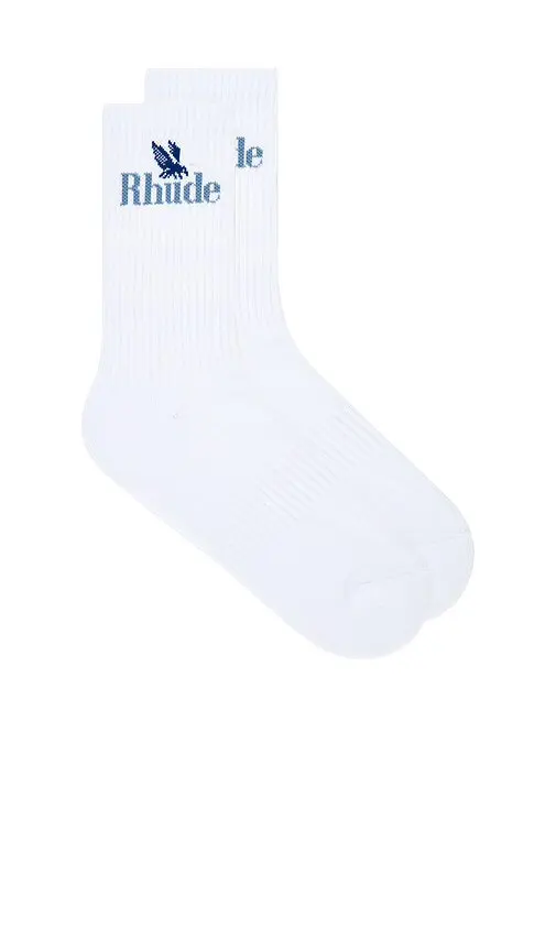 Rhude Rossa Logo Socks - White
