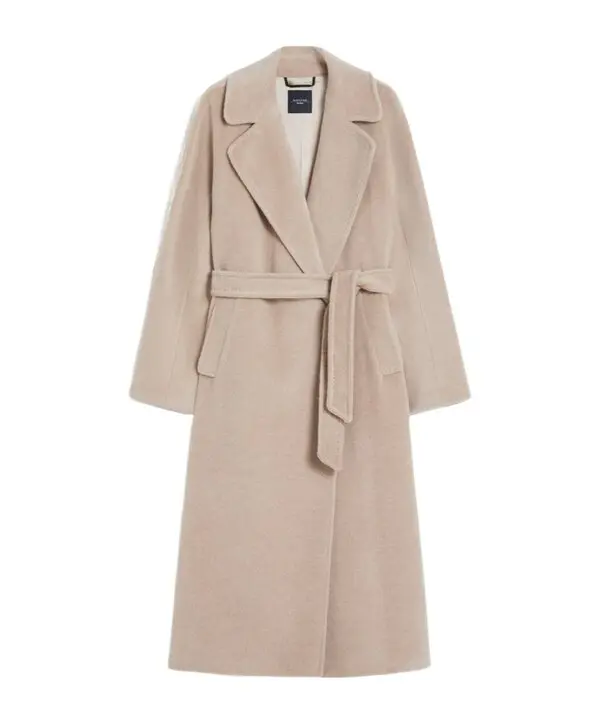 Max Mara Tempera Belted Long-sleeved Coat - Taupe