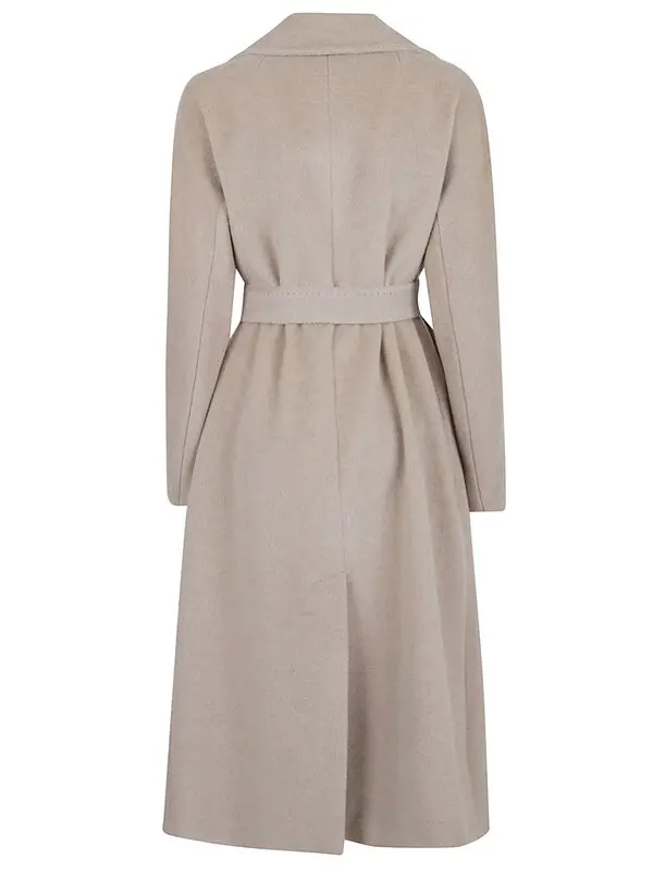 Max Mara Tempera Belted Long-sleeved Coat - Taupe