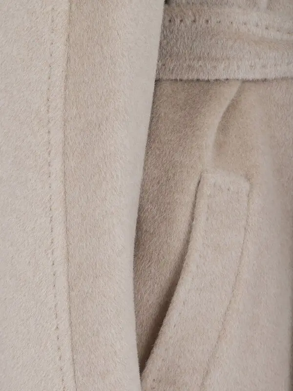 Max Mara Tempera Belted Long-sleeved Coat - Taupe