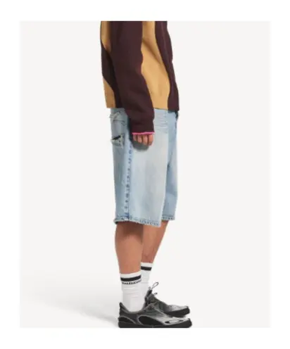 Balenciaga Bleach Light Bleu Denim Stay Press Shorts - Light Blue