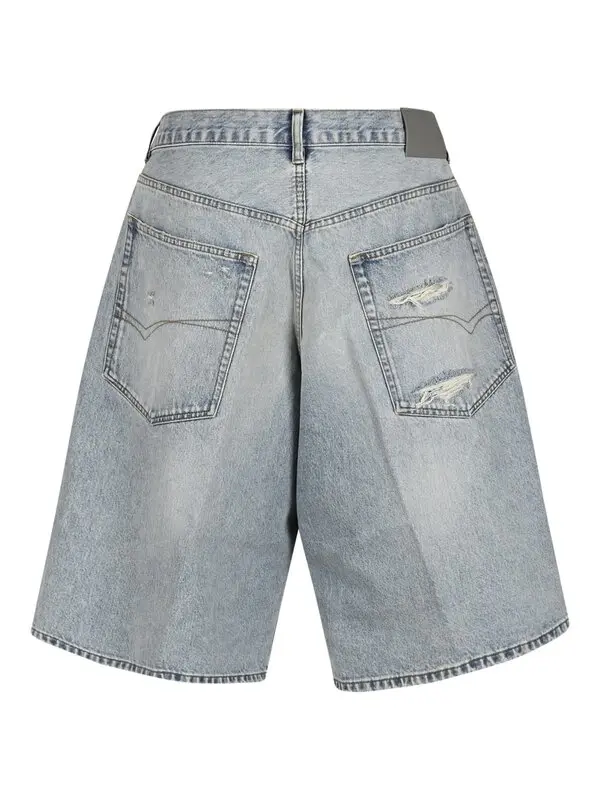 Balenciaga Bleach Light Bleu Denim Stay Press Shorts - Light Blue