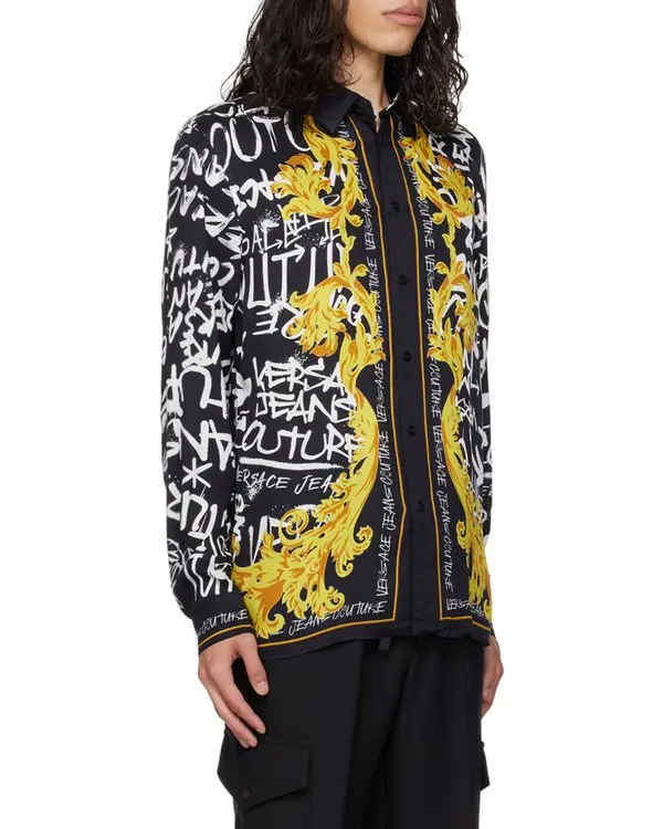Versace All-over Printed Straight Hem Shirt
